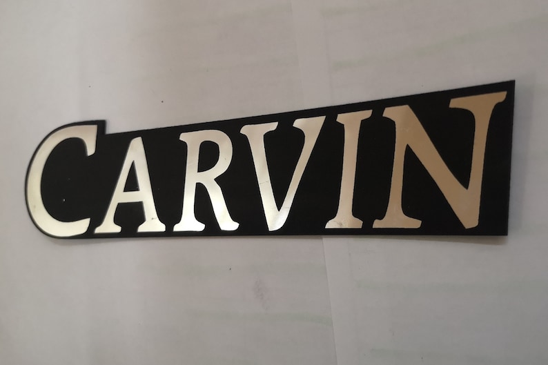 Carvin Logo in Silver 192mm - 7.5" - Etsy