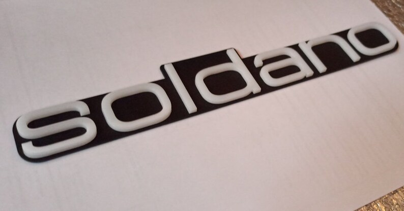 Soldano 3d Letters Logo White 262 Mm 10.3 - Etsy