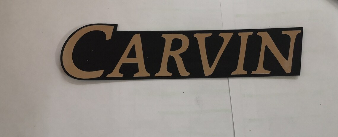 Carvin Logo in Silver 192mm 7.5 - Etsy