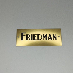 FRIEDMAN Logo Golden Black Letters 150 Mm - 5.9" - Etsy