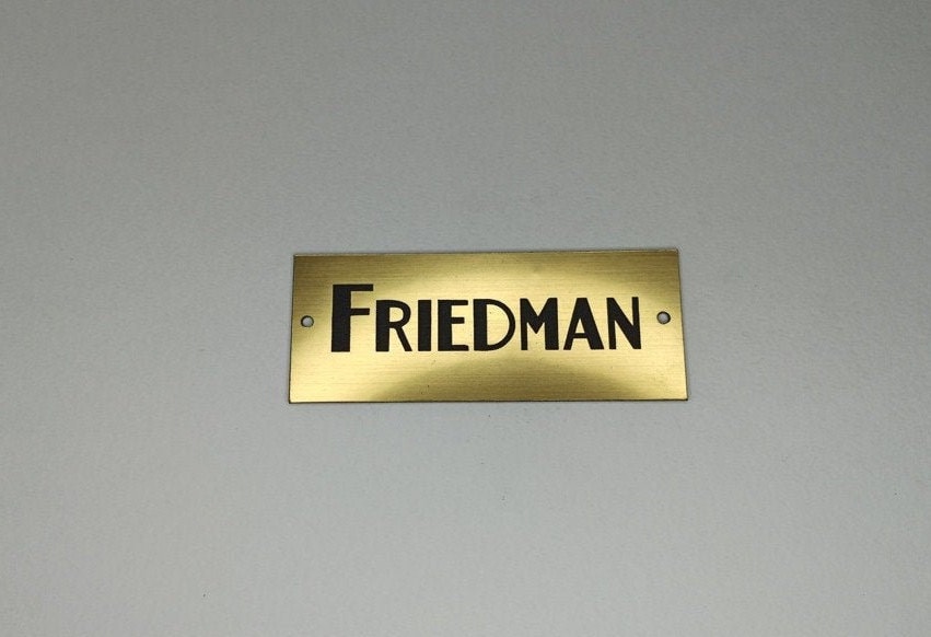 FRIEDMAN Logo Golden Black Letters 150 Mm - 5.9" - Etsy