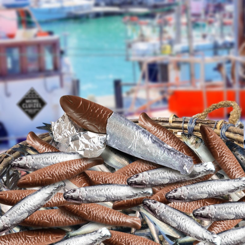 Chocolate Sardines in a Net - Etsy