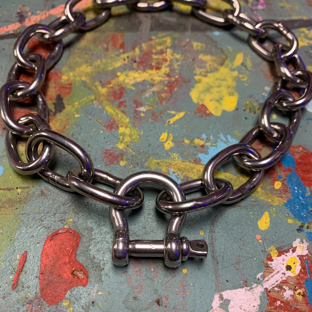 Anchor Chain Necklace | Stainless Steel Heavy Duty Chunky Jewelry, Queer, Punk, Goth, Gothic ...