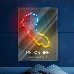 Melbourne Grand Prix Circuit - LED Neon Sign , Sport Interior Decor ...