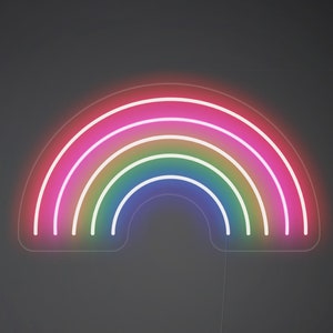 Rainbow - LED Neon Sign, Interior Decor, Room Decor, Wall Decor, Custom ...