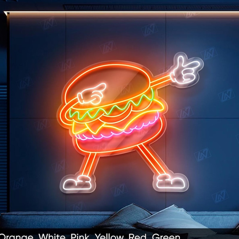 Fast Food Green Burger Logo - Etsy