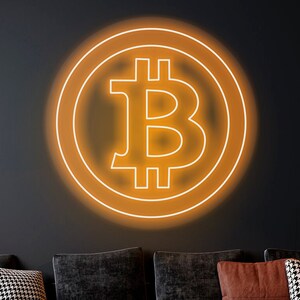 Bitcoin LED Neon Sign, Bedroom Neon Sign, Crypto Neon Sign, Neon Lights ...