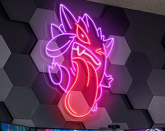 Anime Character LED Neon Anime Wall Art, Anime, Cartoon Character, Game ...