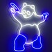 Panda - LED Neon Sign ,animal Sign, Panda Light, Gangsta Panda With ...