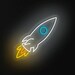 Rocketship LED Neon Sign Interior Decor Room Decor Wall - Etsy