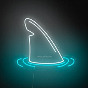 Shark Fin - LED Neon Sign, Interior Decor, Room Decor, Wall Decor ...