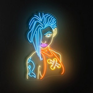 Jinx | Arcane - LED Neon Sign, Cartoon Neon Sign, Cartooncharacter ...
