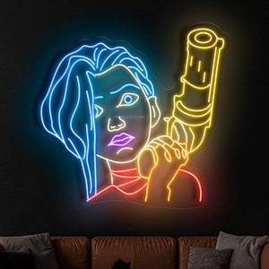 Jinx Arcane LED Neon Sign, Cartoon Neon Sign, Cartooncharacter, Neon ...