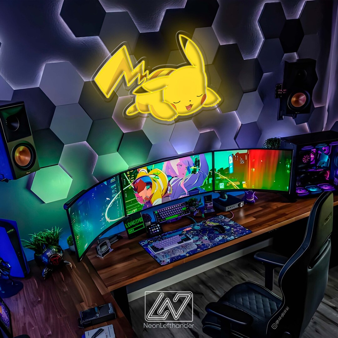 Anime Character LED Neon Anime Wall Art, Anime, Cartoon Character, Game ...