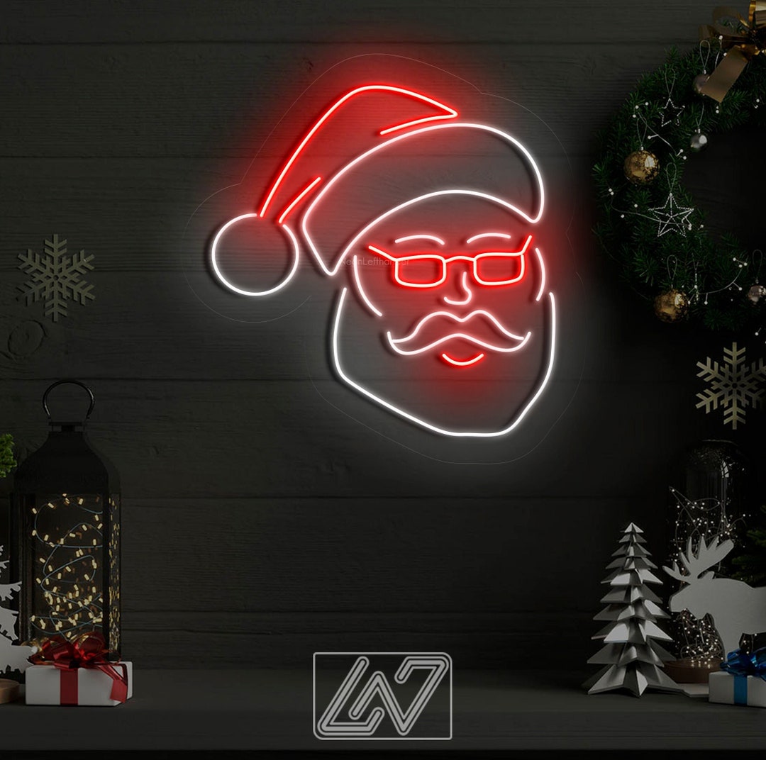 Christmas Bad Santa- LED Neon Sign, Merry Christmas Neon Sign, New Year ...