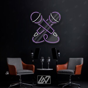 Podcast Neon Sign – LED Light for Studio, Custom Recording Room Decor ...