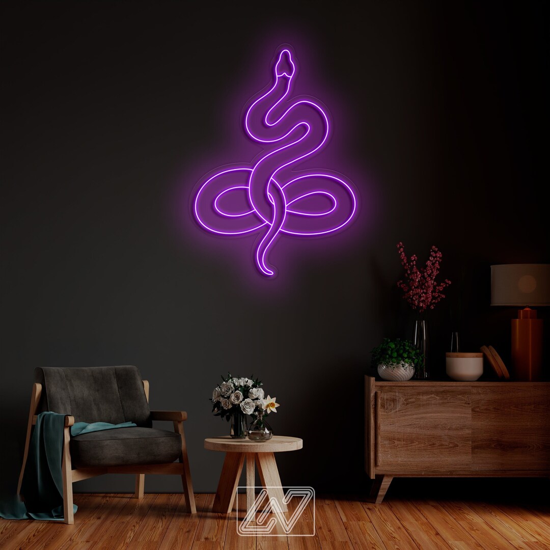 Snake - LED Neon Sign, Animal Neon Sign, Custom Neon Sign, Snake Neon ...
