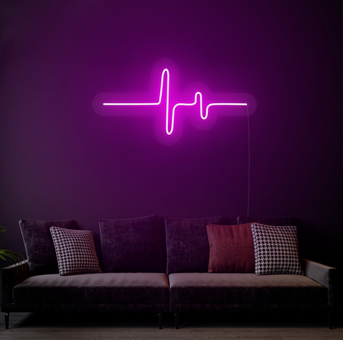 Pulse LED Neon Sign Interior Decor Room Decor Wall Decor - Etsy