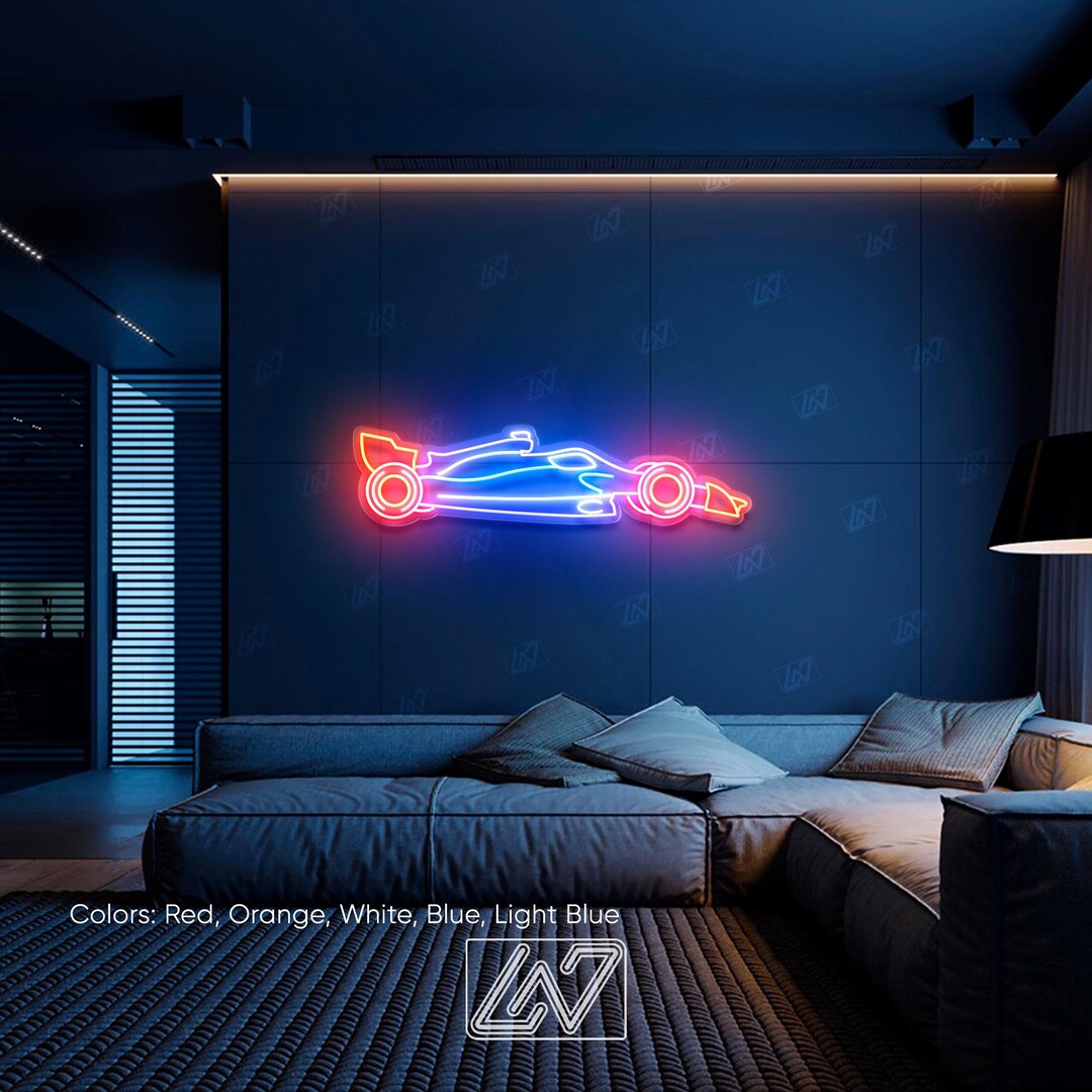 F1 - LED Neon Sign , Sport Interior Decor, Open-wheel Car Neon Lights ...