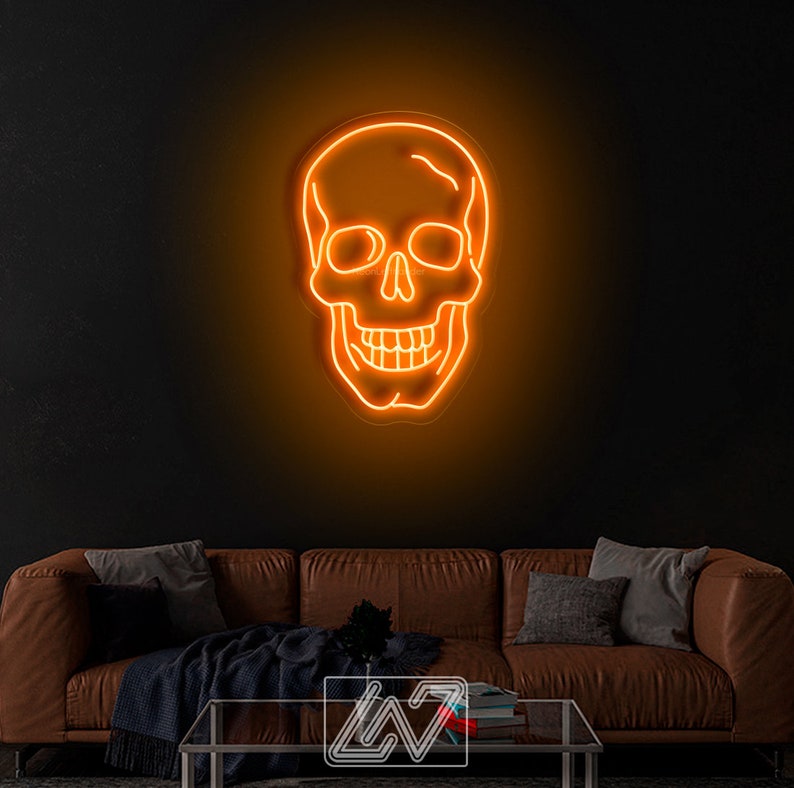 Skeleton - LED Neon Sign, Spooky Halloween Led Decor, Scary Halloween ...