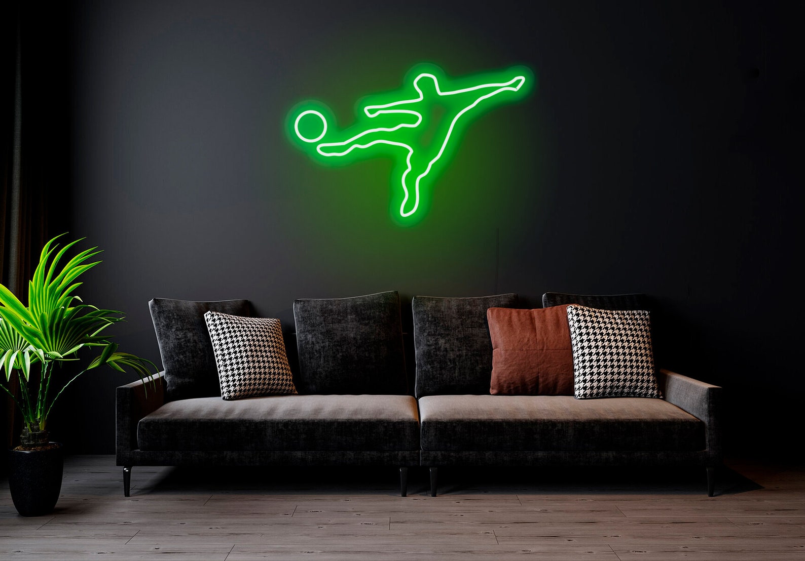 Soccer Player LED Neon Sign Footballer Wall Decor Sport Led - Etsy