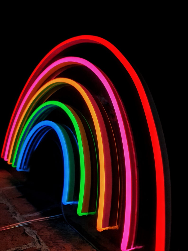 Rainbow - LED Neon Sign, Interior Decor, Room Decor, Wall Decor, Custom ...