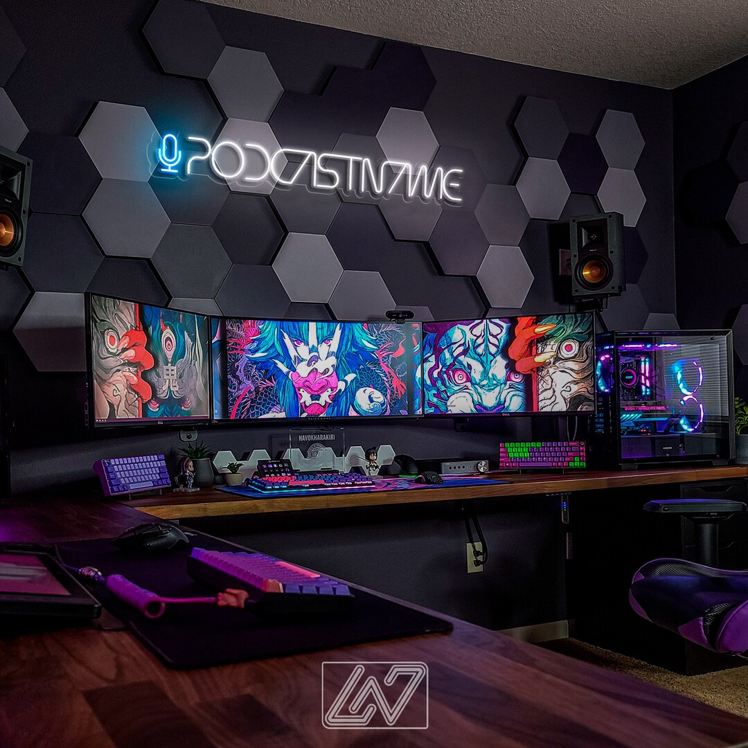 Custom Podcast Name - LED Neon Sign, Radio Neon Light, Recording Studio ...