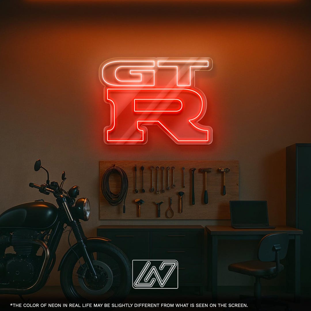 GT-R LED Neon Sign - Perfect Gift or Wall Decor for JDM Car Lovers ...