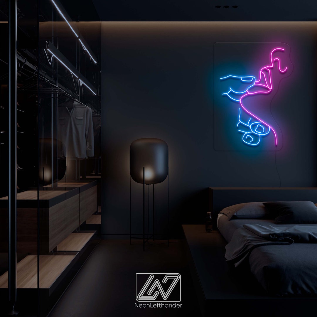 Passion - LED Neon Sign, Custom Sexy Woman Bedroom Party Bar Wall Room ...