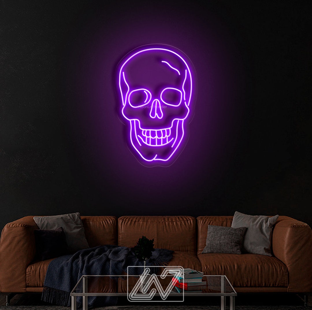 Skeleton - LED Neon Sign, Spooky Halloween Led Decor, Scary Halloween ...