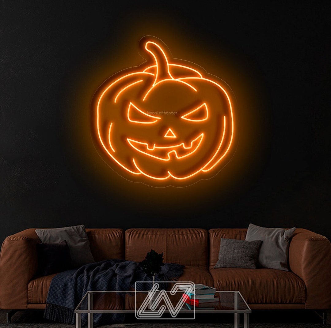 Halloween Pumpkin - LED Neon Sign, Spooky Halloween Led Decor, Scary ...
