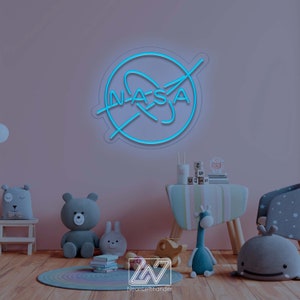 Nasa Logo - LED Neon Sign, Nasa Neon Sign, Nasa Neon Light, Nasa Led ...