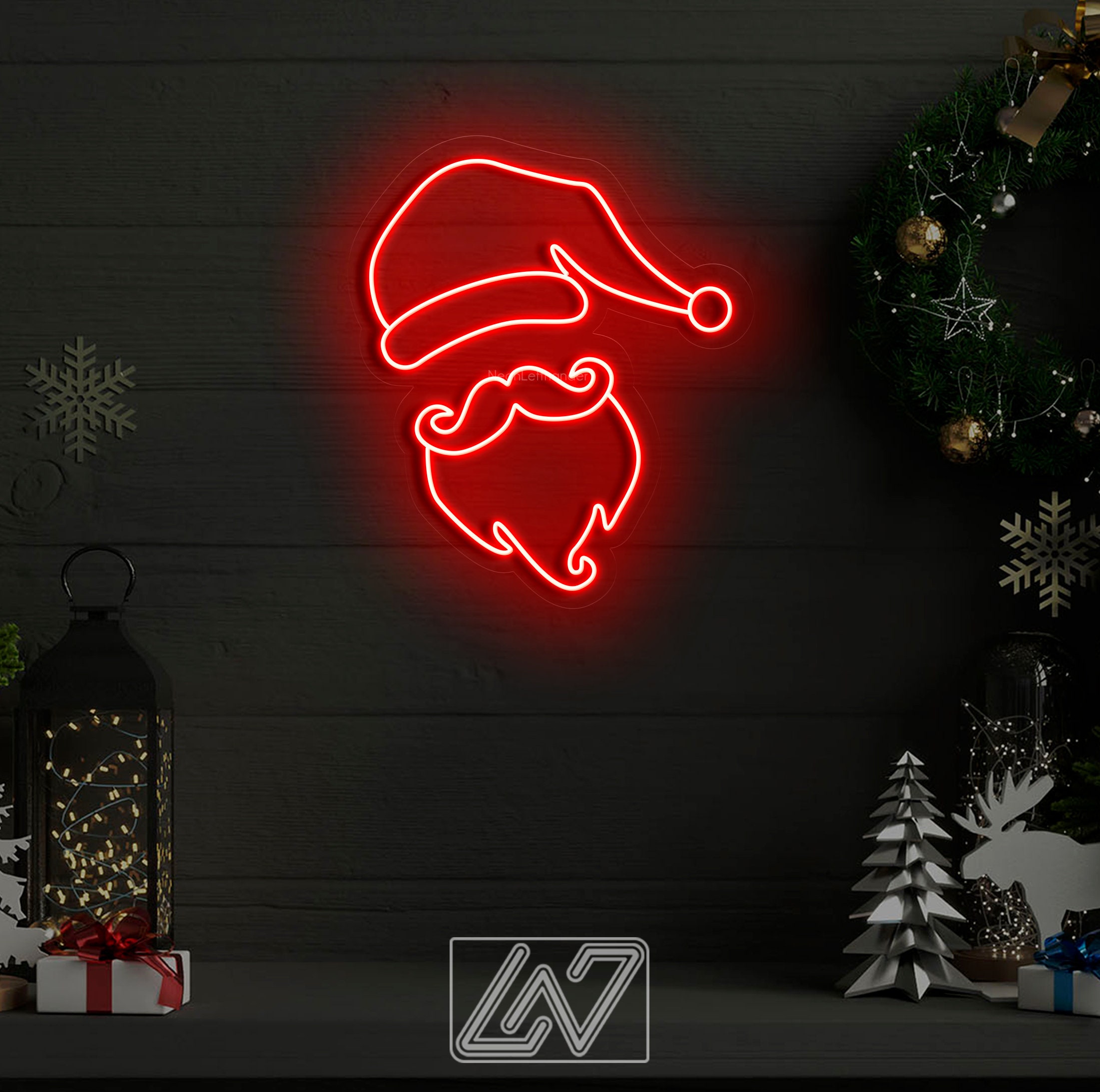 Chrostmas Santa LED Neon Sign Merry Christmas Neon Sign - Etsy