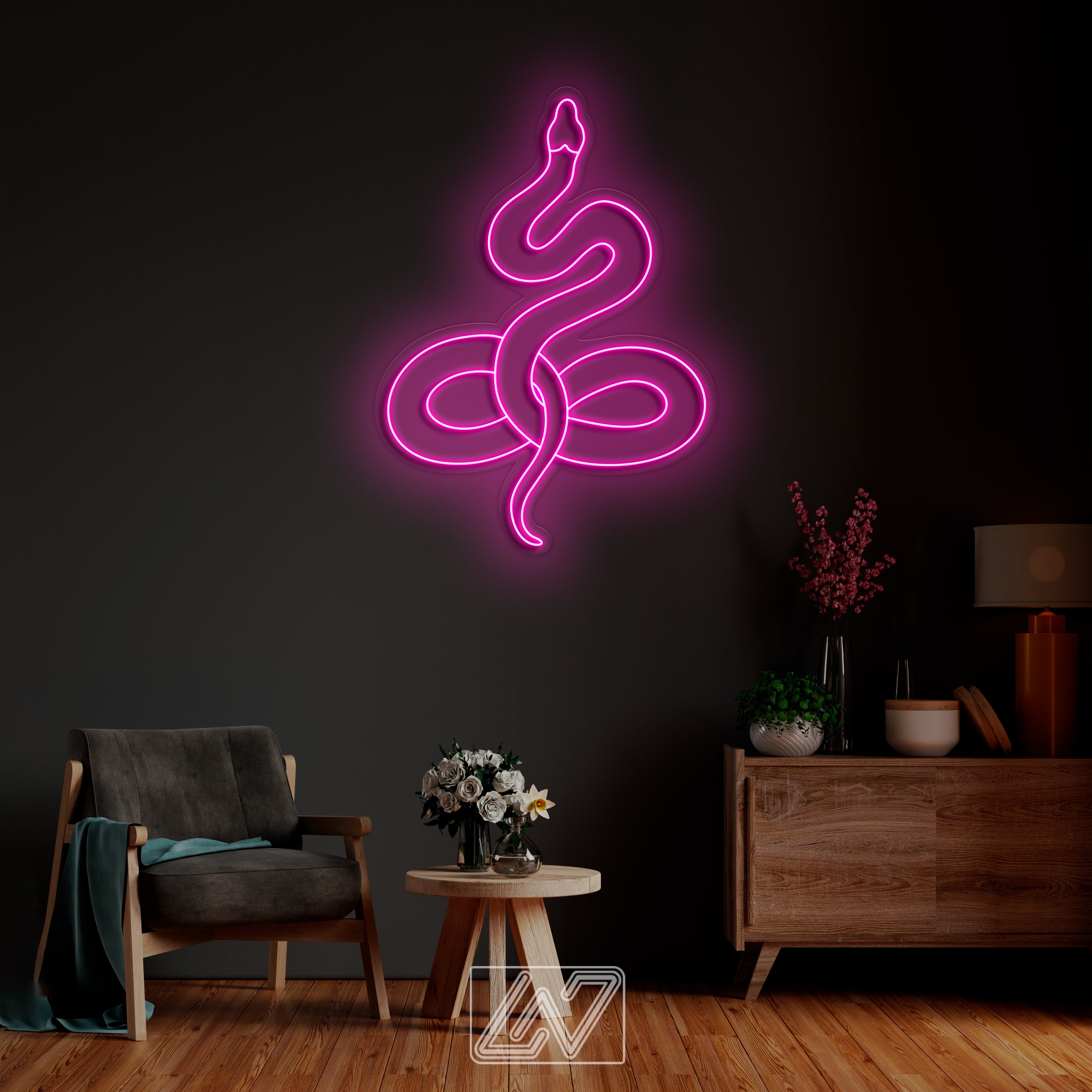 Snake - LED Neon Sign, Animal Neon Sign, Custom Neon Sign, Snake Neon ...