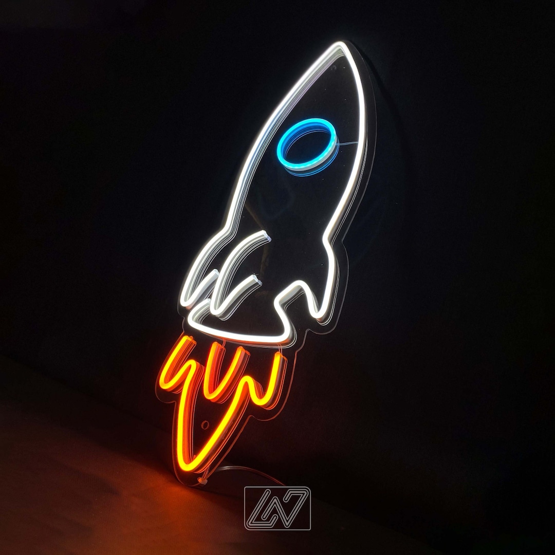 Rocketship - LED Neon Sign, Interior Decor, Room Decor, Wall Decor ...