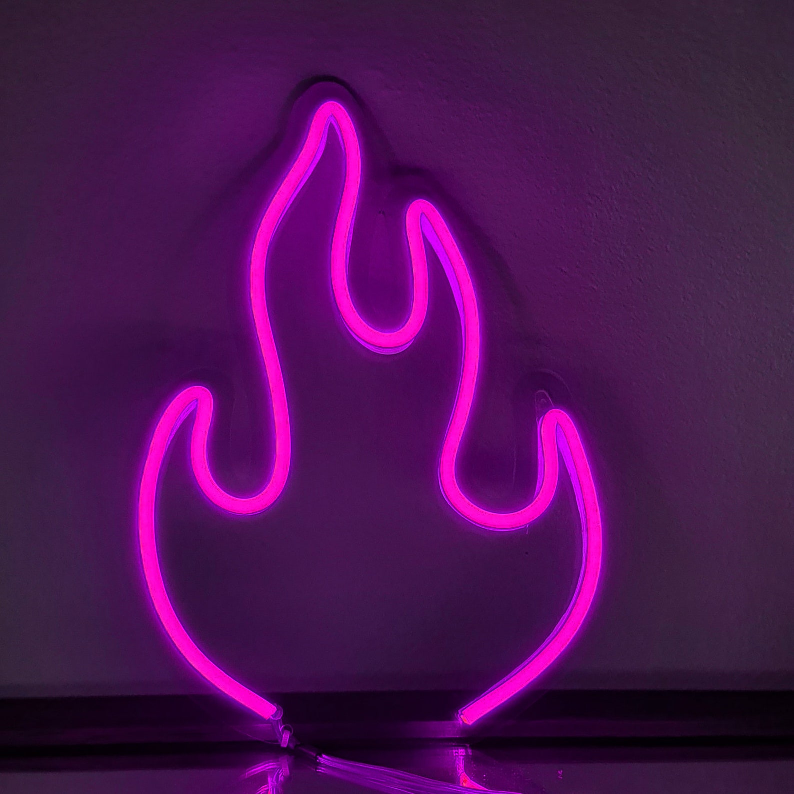 Fire LED Neon Sign, Interior Decor, Room Decor, Wall Decor, Custom Sign ...