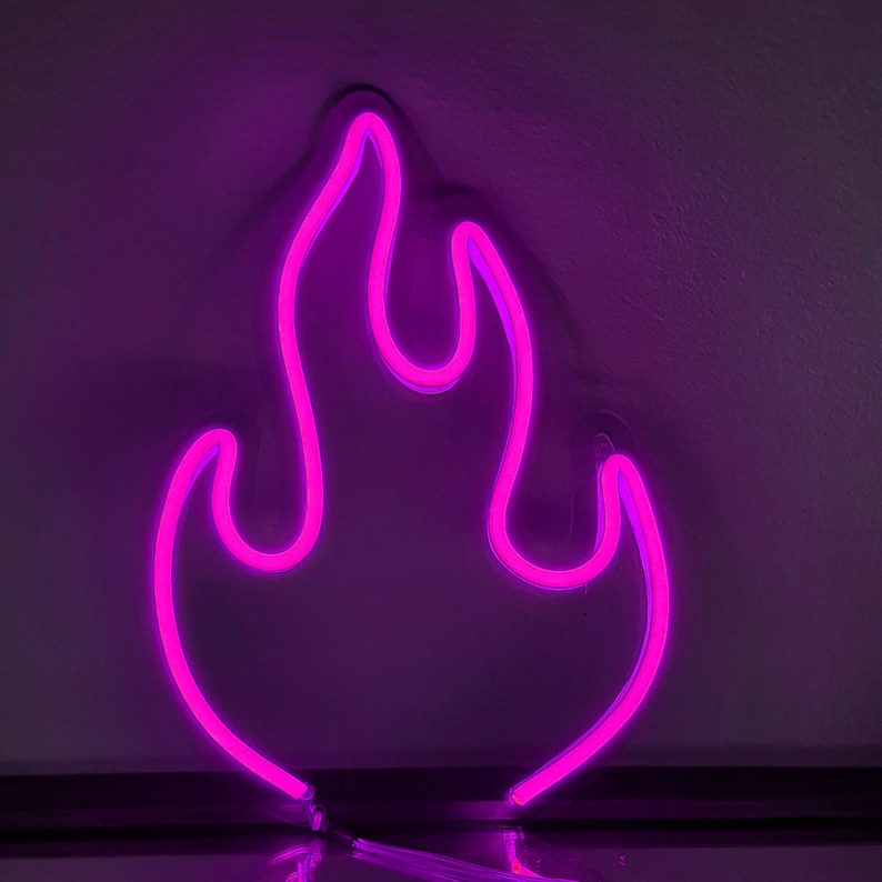 Fire LED Neon Sign Interior Decor Room Decor Wall Decor - Etsy