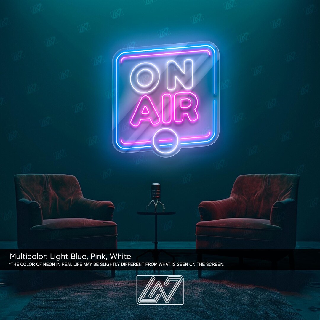 On Air - LED Neon Sign, Studio Recording Light, Live Streaming Sign ...