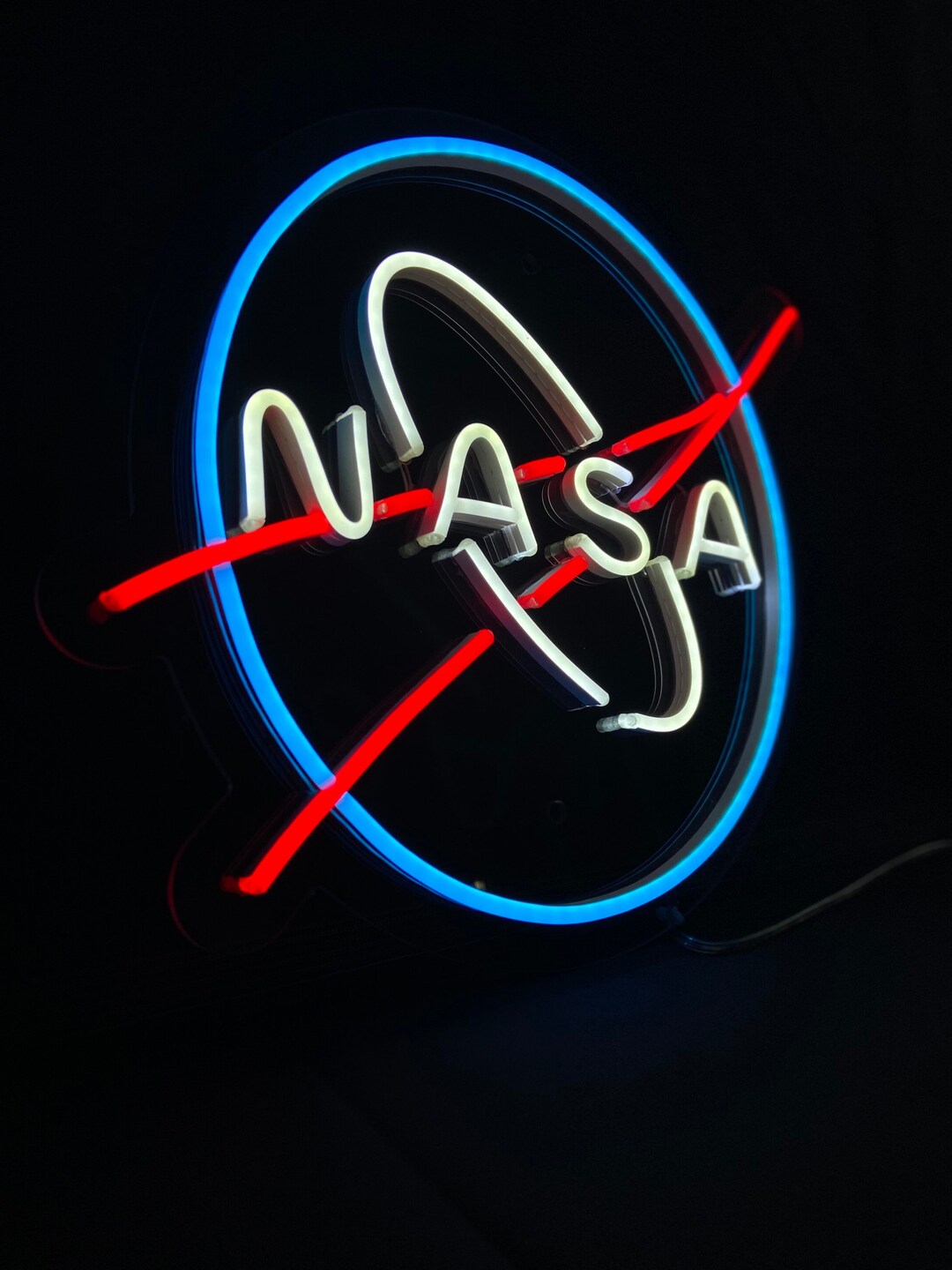 Nasa Logo - LED Neon Sign, Nasa Neon Sign, Nasa Neon Light, Nasa Led Sign, Nasa Led Neon Sign ...