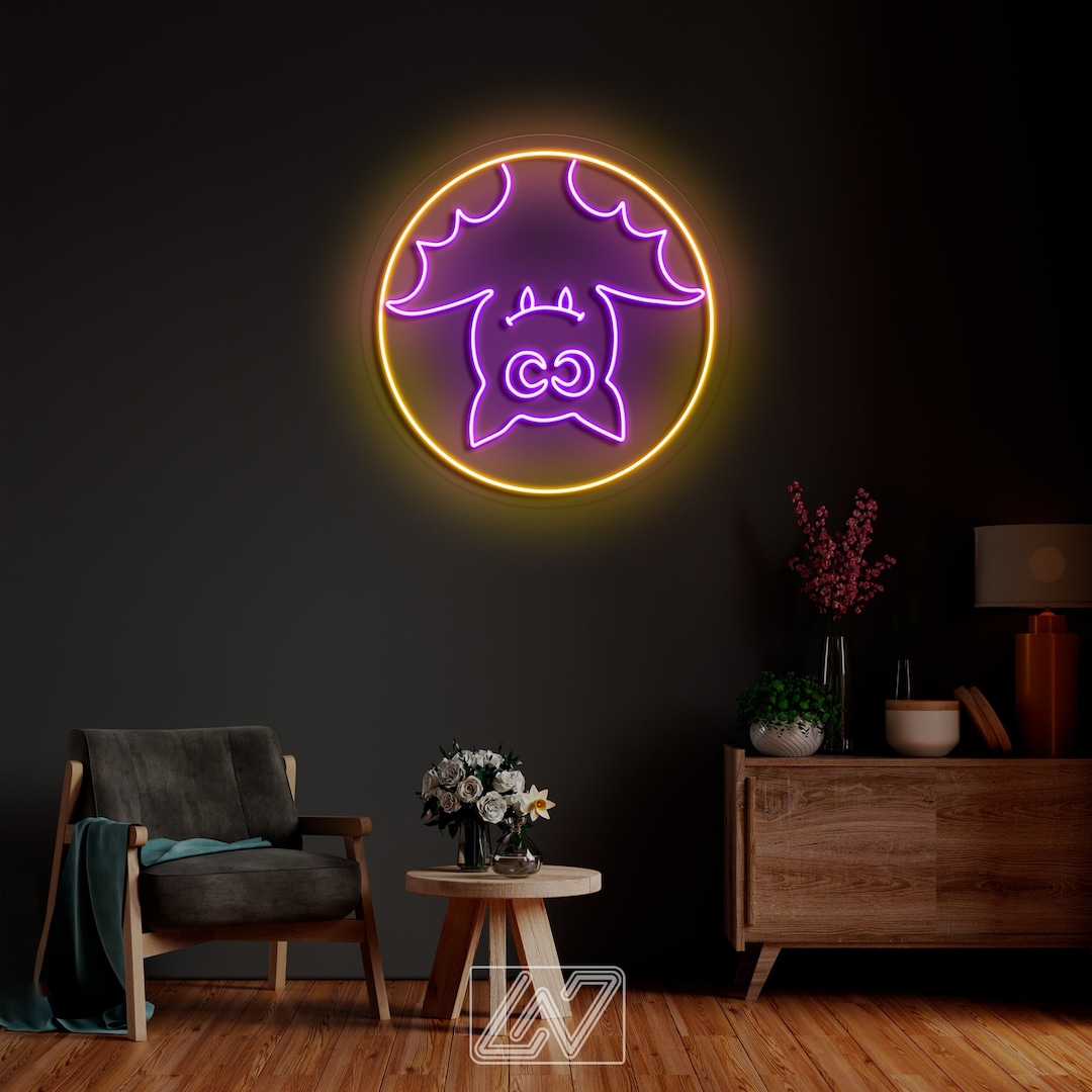 Bat - LED Neon Sign, Spooky Halloween Led Decor, Scary Halloween ...