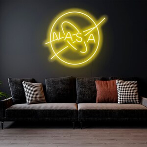 Nasa Logo - LED Neon Sign, Nasa Neon Sign, Nasa Neon Light, Nasa Led ...