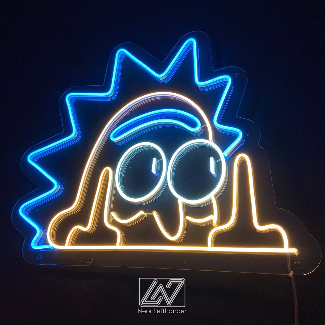 Rick LED Neon Sign, Morty Neon Sign, Personalized Neon Sign, Cartoon ...
