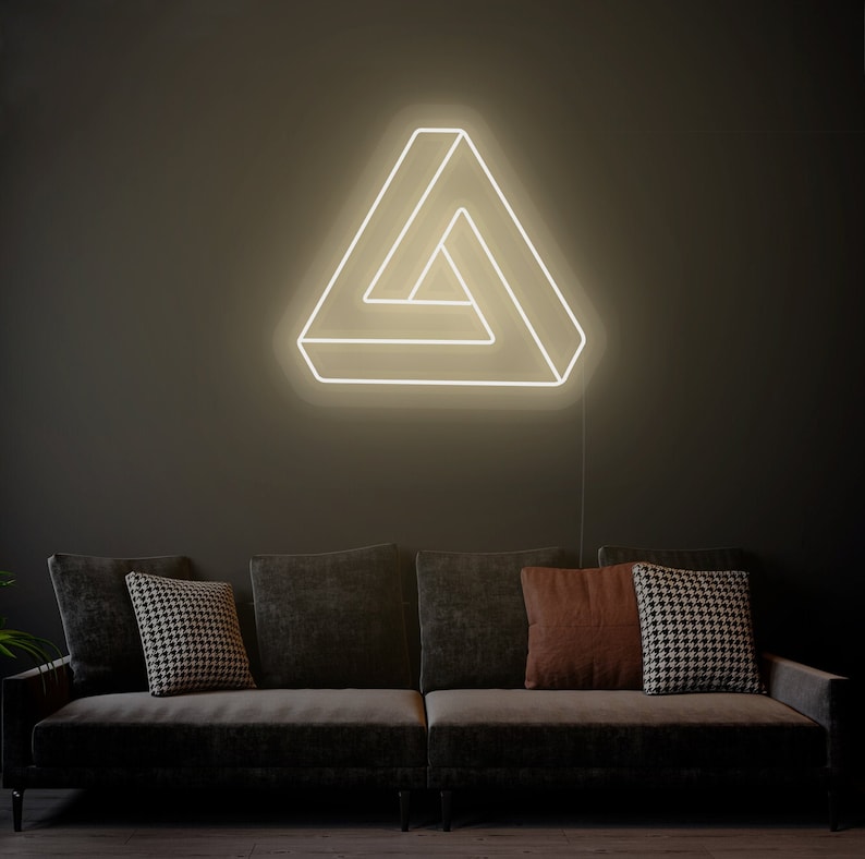 Infinity Triangle LED Neon Sign Interior Decor Room Decor - Etsy