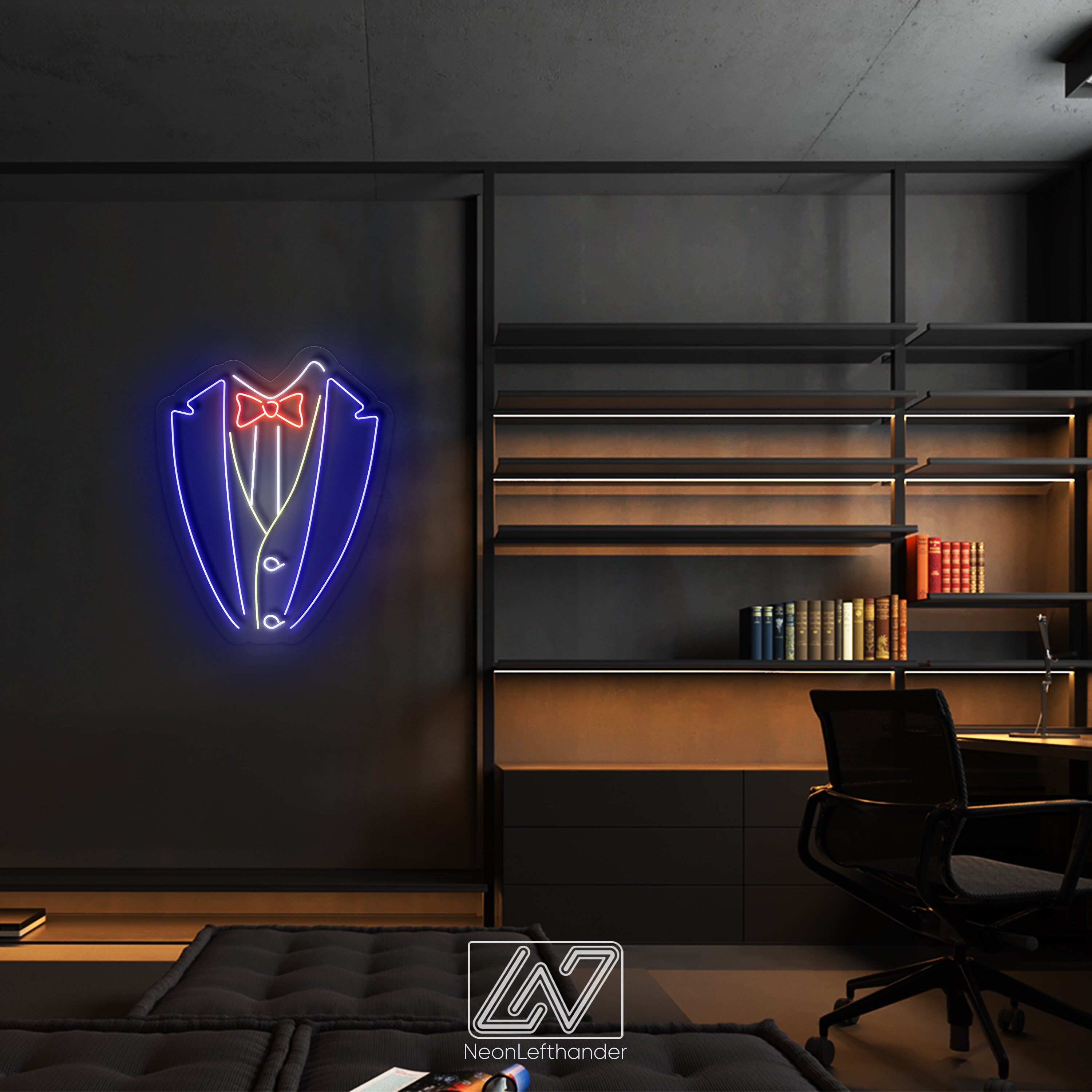 Tuxedo - LED Neon Sign, Vibe Neon Sign, Smoking Jacket Neon Sign, Neon ...