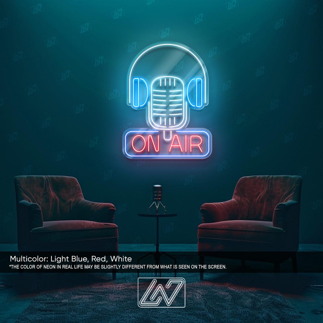 On Air - LED Neon Sign, Studio Recording Light, Live Streaming Sign ...
