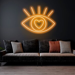 Eye- LED Neon Sign , Home Interior Decor, Neon Lights, Bedroom Neon ...