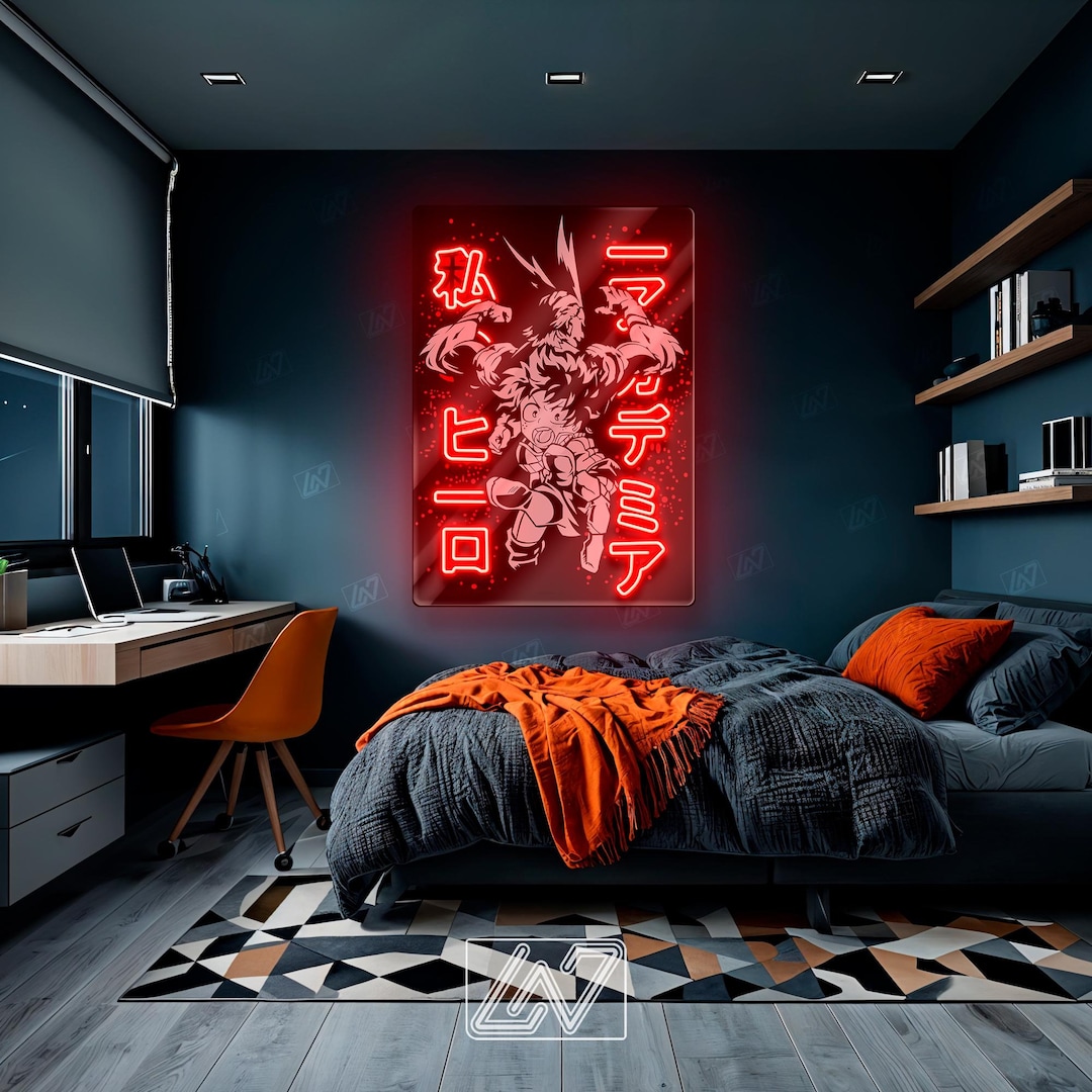 Anime Character LED Neon Anime Wall Art, Anime, Cartoon Character, Game ...