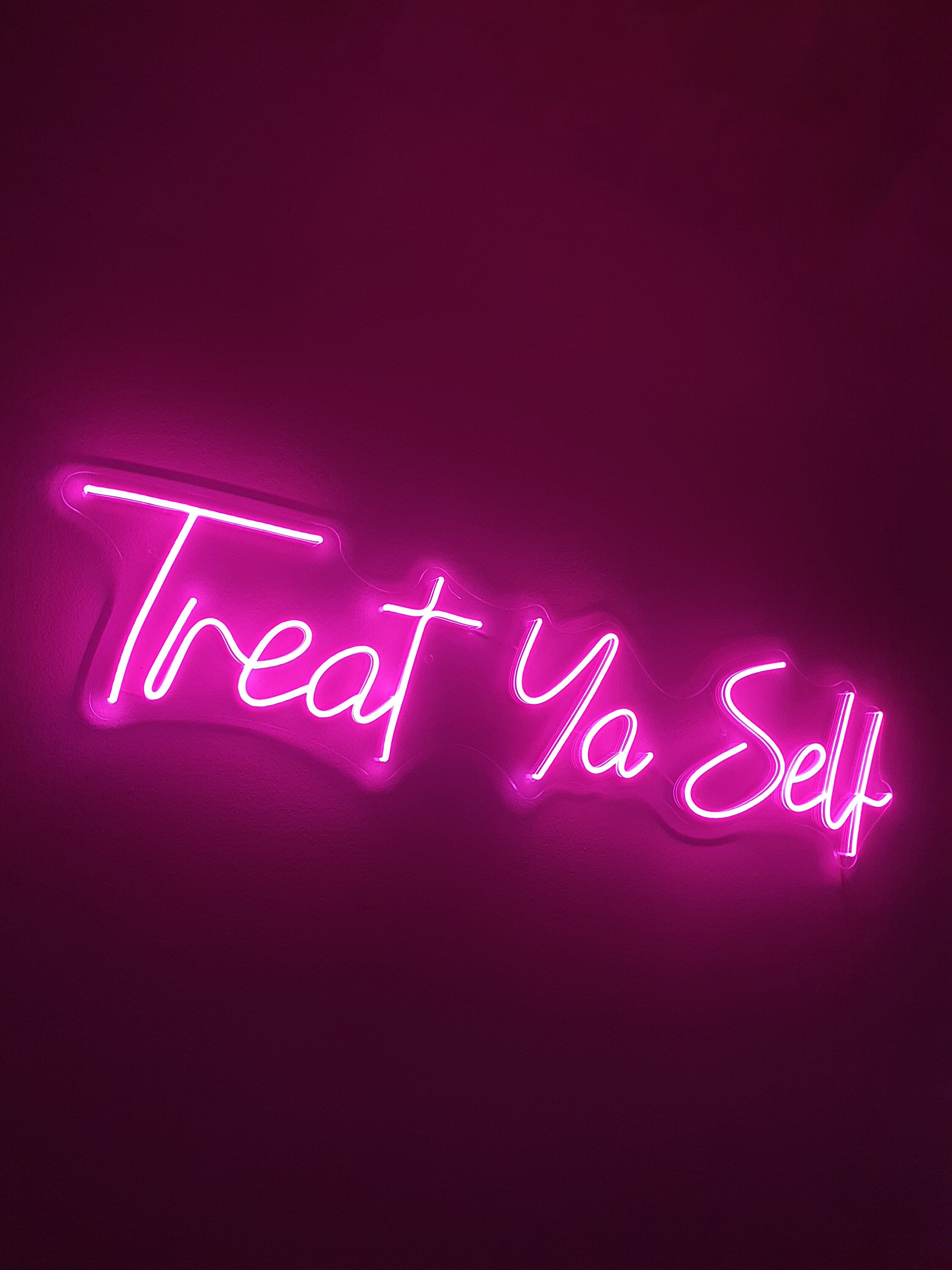 Treat Yo Self LED Neon Sign Interior Decor Room decor | Etsy