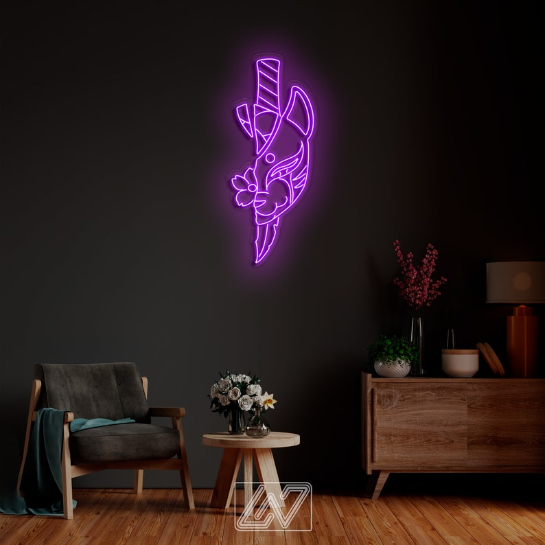 Slayer LED Custom Anime Demon Neon Sign Anime Wall Art Led | Etsy