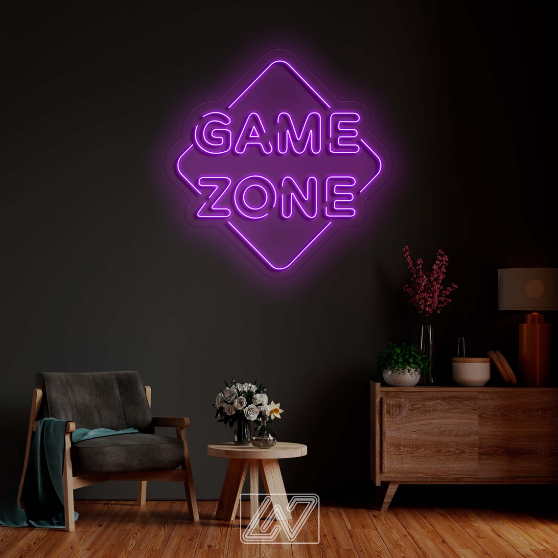Game Zone LED Neon Sign Games Neon Sign Games Character | Etsy